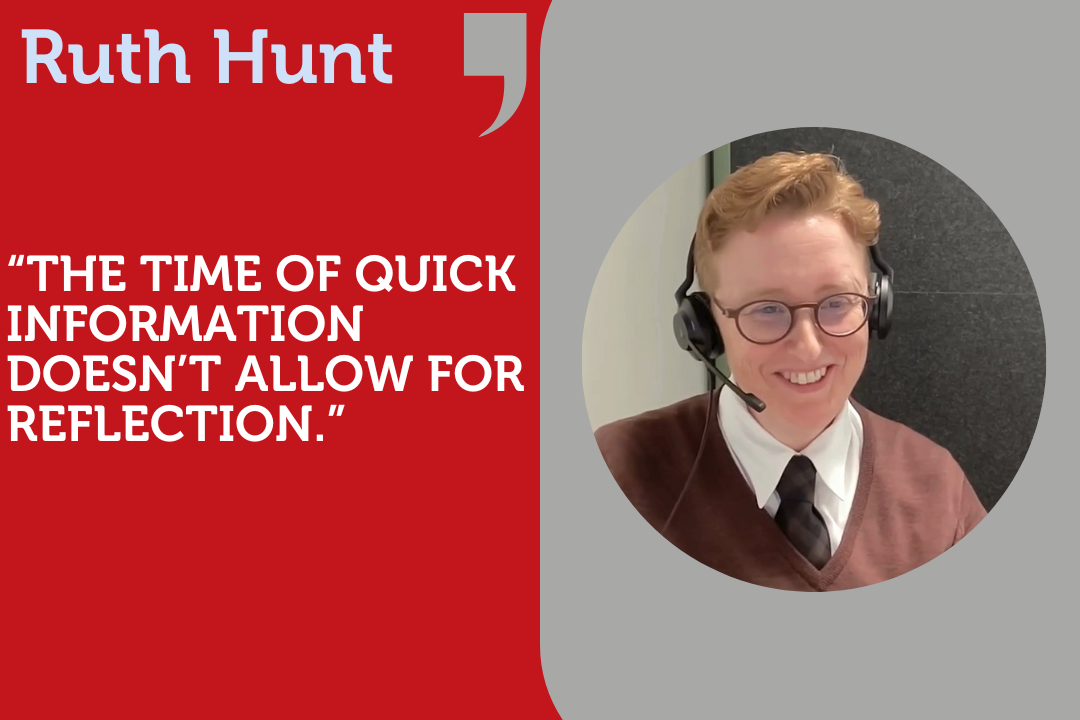 "The time of quick information doesn't allow for reflection." In ...